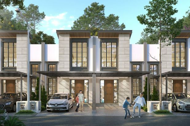 Rumah cluster modern high ceiling dengan fasilitas mewah dan lengkap ...