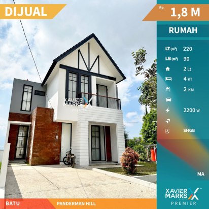 Rumah Villa View Gunung Kawasan Wisata di Panderman Hill Batu - oleh AMELIA