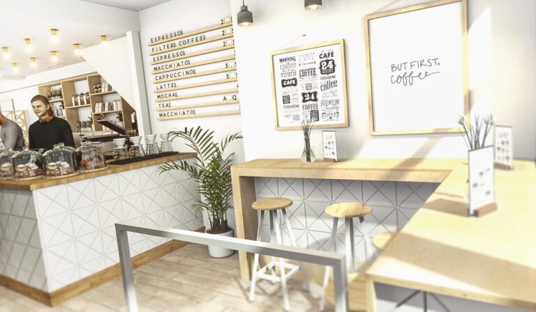 16 Desain Cafe Sederhana di Ruko Kecil, Nyaman & Estetik