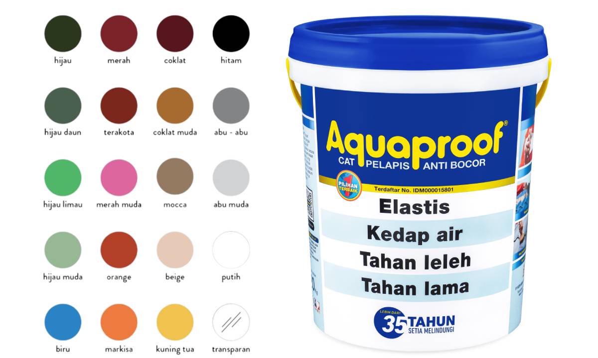 Warna Aquaproof dan Harganya 2023, Banyak Pilihan Menarik!