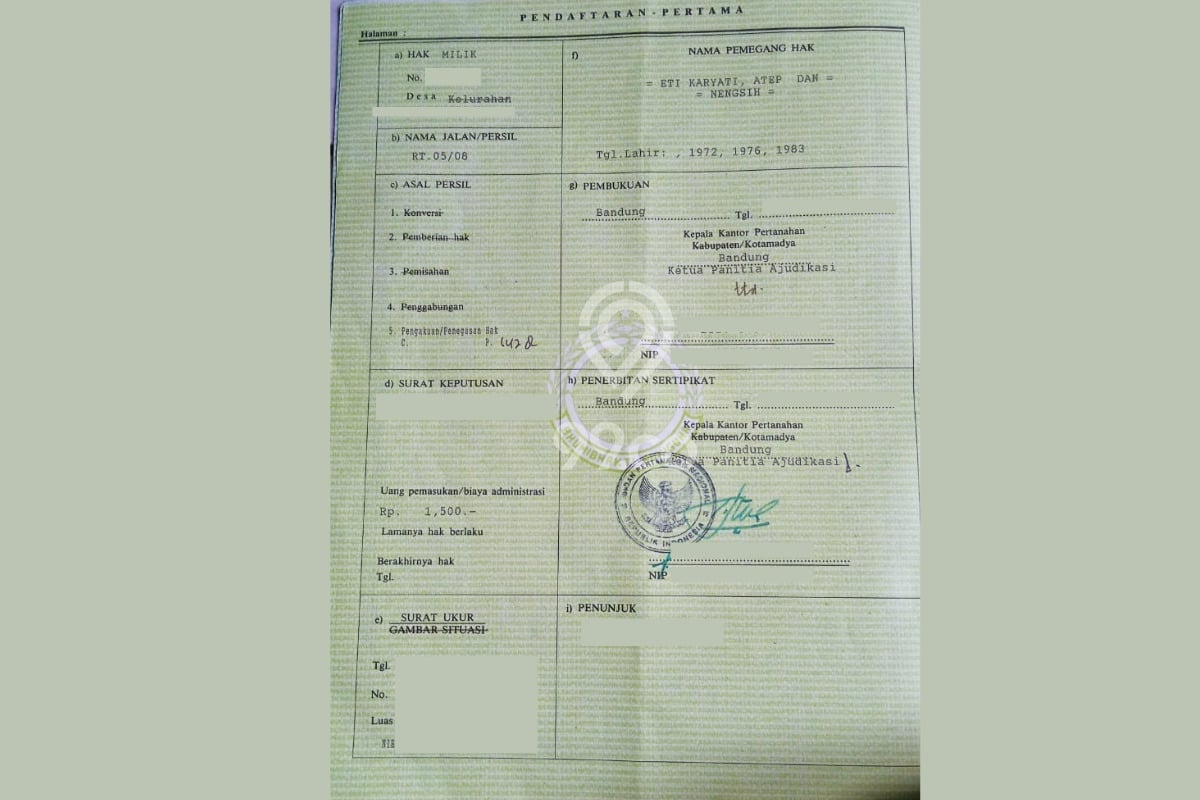 Apakah Bisa Sertifikat Tanah atas Nama 2 Orang? Ini Aturannya!