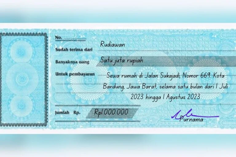 Begini Contoh Kwitansi Sewa Rumah & Cara Menulisnya