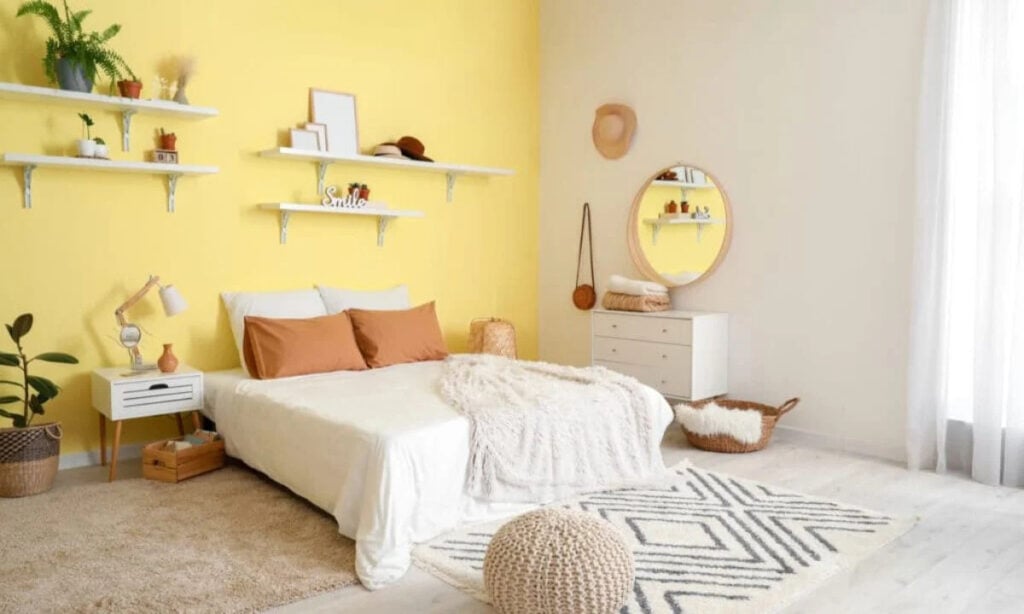 10 Kombinasi 2 Warna Cat Kamar Tidur Sempit yang Aesthetic