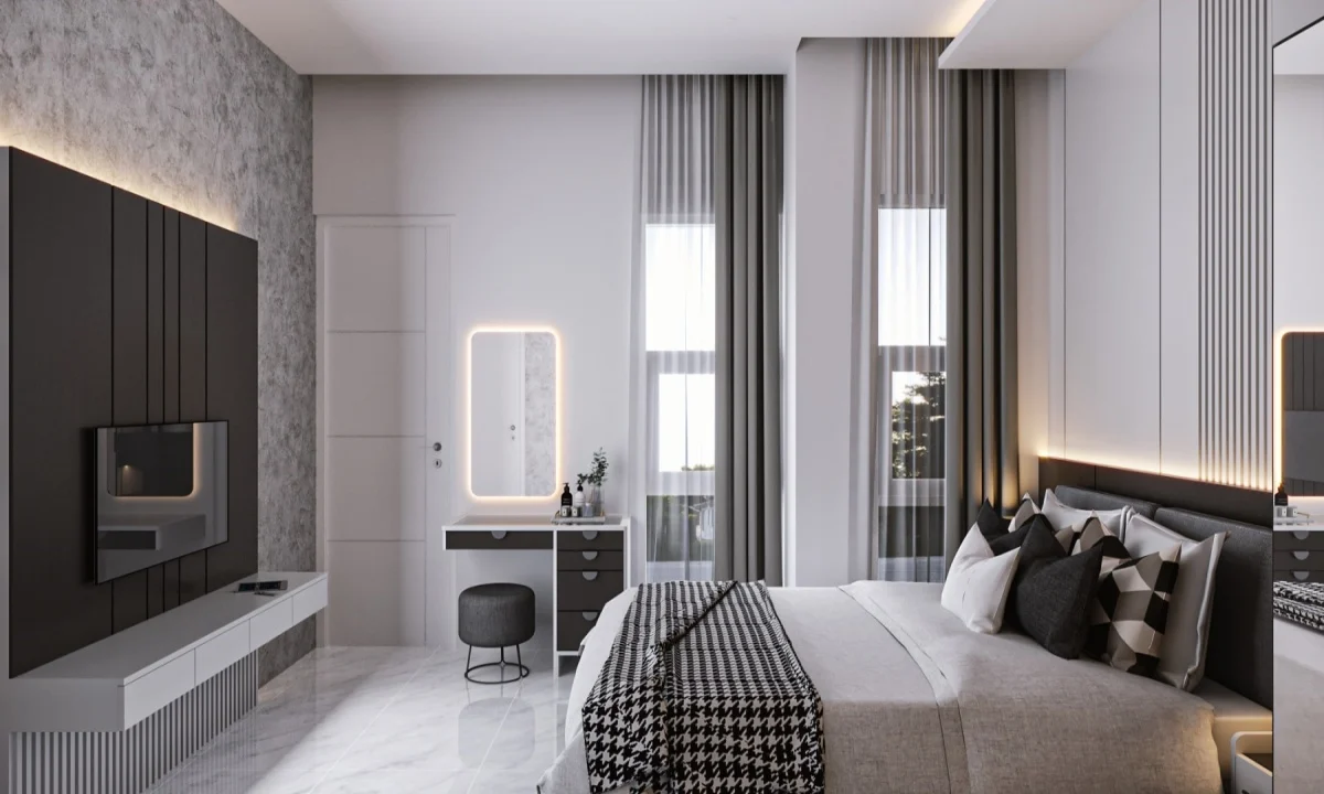 5 Inspirasi Desain Backdrop TV Kamar Tidur Estetik dan Menawan