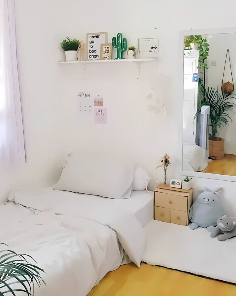 16 Desain Kamar Tidur Kasur Bawah atau Lesehan, Estetik!