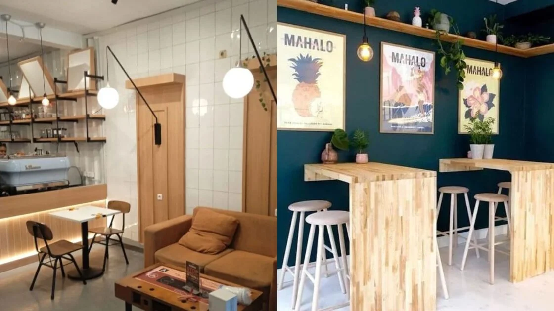 16 Desain Cafe Sederhana di Ruko Kecil, Nyaman & Estetik
