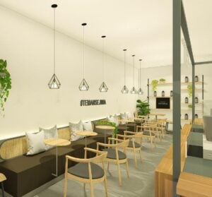 16 Desain Cafe Sederhana di Ruko Kecil, Nyaman & Estetik