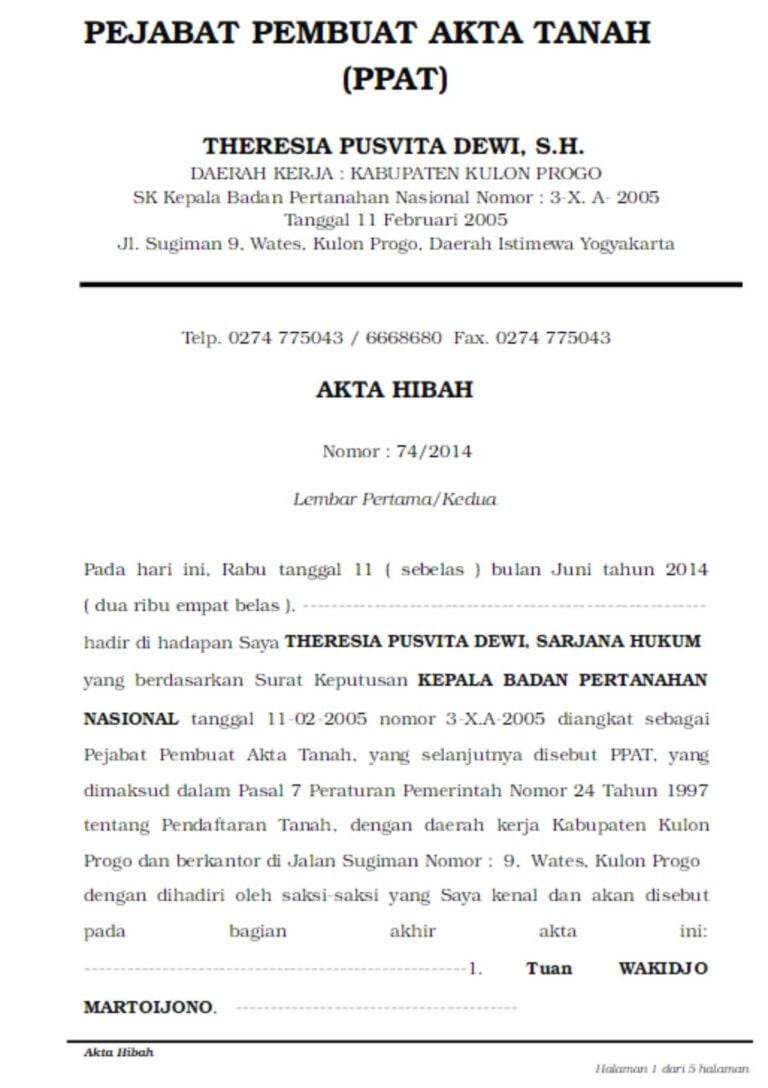 Akta Hibah: Cara Mengurus, Syarat, dan Biaya Pembuatannya