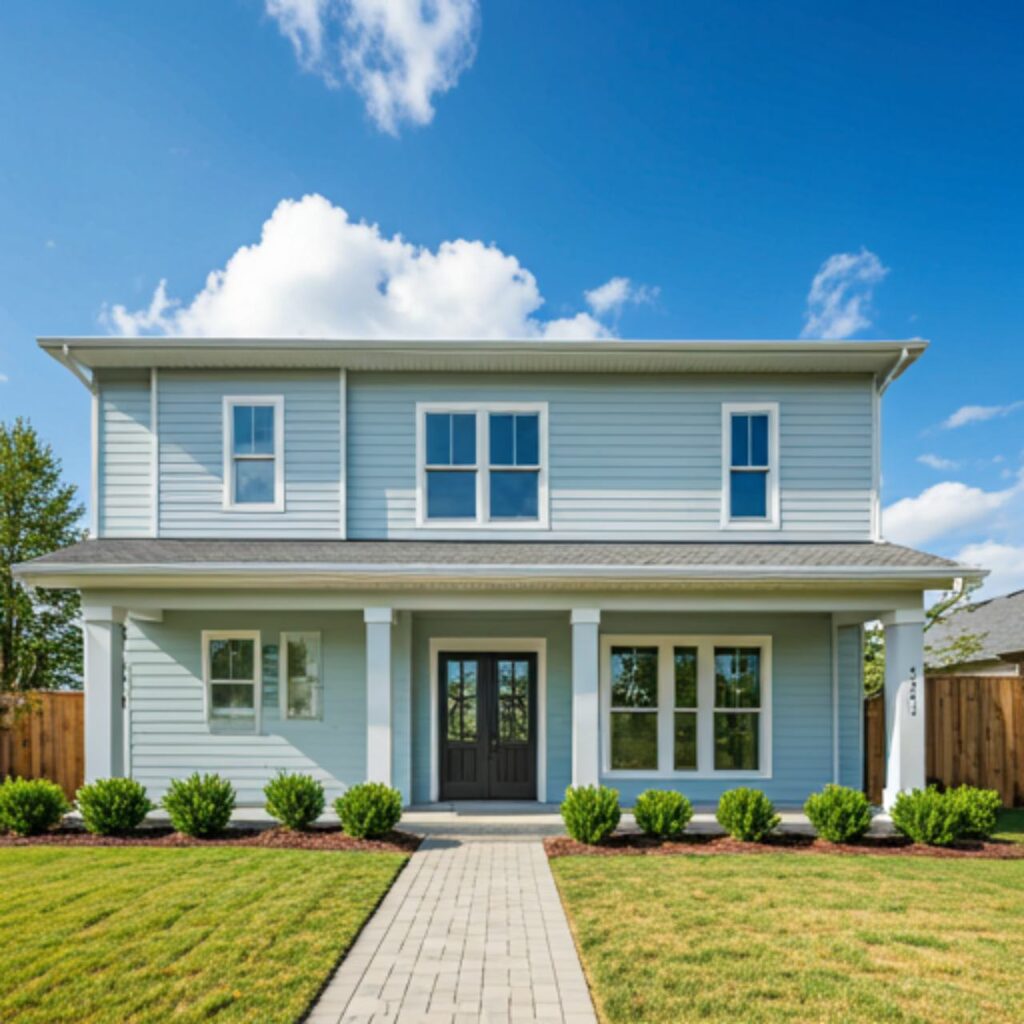 8 Kombinasi Cat Rumah Warna Biru Muda, Bikin Suasana Sejuk!