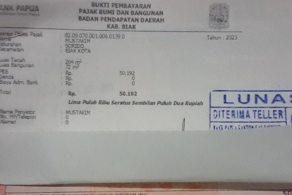 Cara Mendapatkan Bukti Pembayaran PBB dan Contohnya