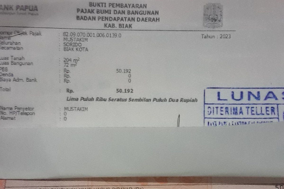 Cara Mendapatkan Bukti Pembayaran PBB dan Contohnya