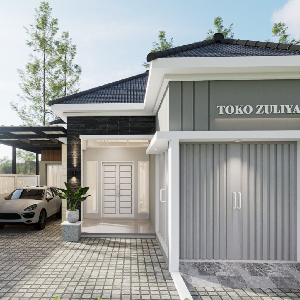 13 Model Ruko 1 Lantai, Desain Minimalis hingga Gaya Sederhana