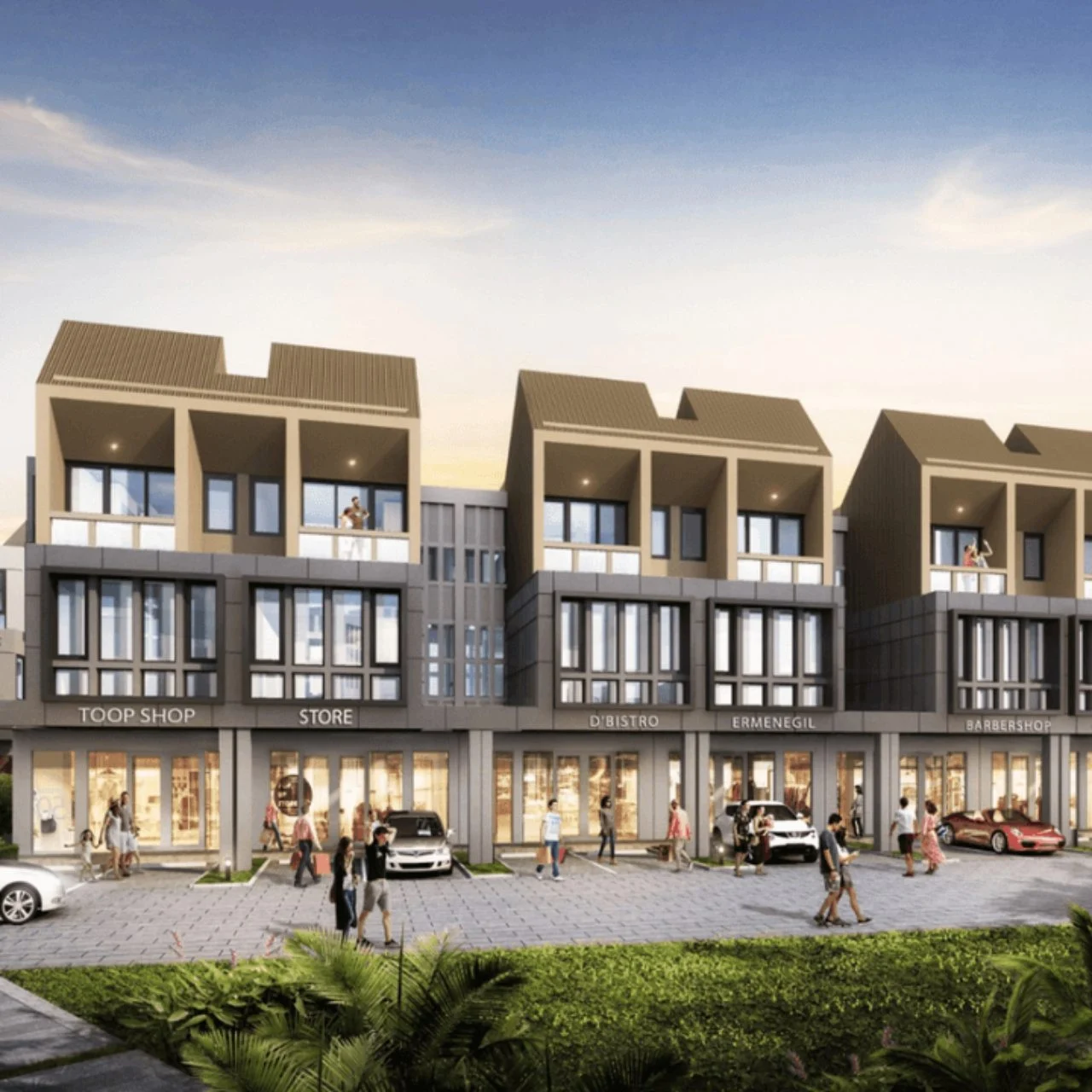 16 Desain Ruko 3 Lantai Tampak Depan Terbaik