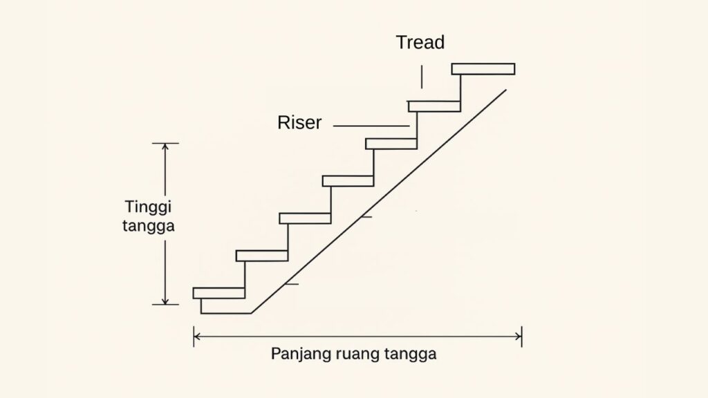 Cara Menghitung Anak Tangga Tinggi 3 Meter untuk Rumah