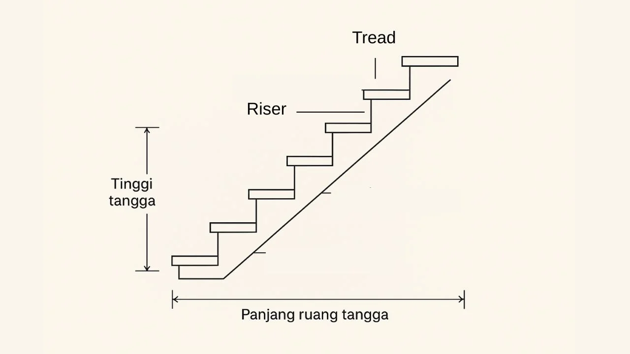 Cara Menghitung Anak Tangga Tinggi 3 Meter untuk Rumah