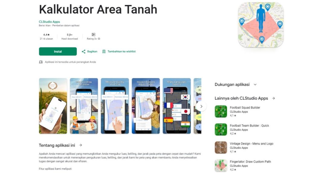 5 Rekomendasi Aplikasi Menghitung Luas Tanah Tidak Beraturan