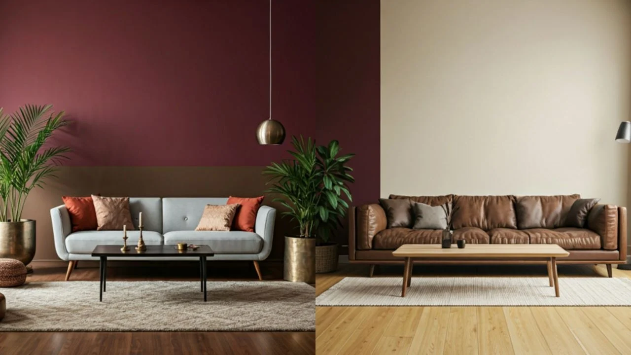 8 Kombinasi Cat Rumah Warna Merah Maroon yang Aesthetic