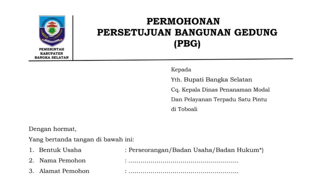 4 Contoh Surat PBG Terlengkap, Ada Link Download!