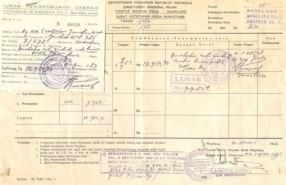 Contoh Surat Girik Tanah Asli dan Masa Berlakunya