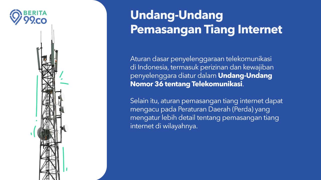 Aturan Pemasangan Tiang Internet di Permukiman, Wajib Berizin!