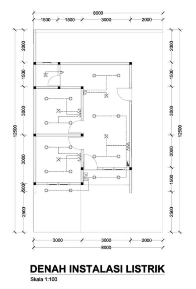 7 Gambar Denah Instalasi Listrik Rumah untuk Berbagai Tipe Hunian