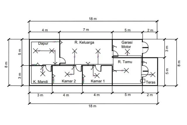 7 Gambar Denah Instalasi Listrik Rumah untuk Berbagai Tipe Hunian