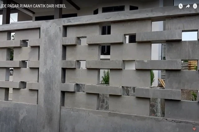 7 Contoh Pagar Hebel Unik dan Menarik untuk Rumah Minimalis