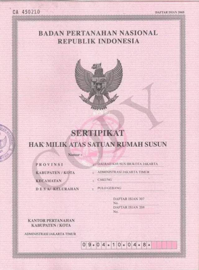 Contoh SHM Tanah dan Rumah yang Digunakan dalam Jual Beli Properti