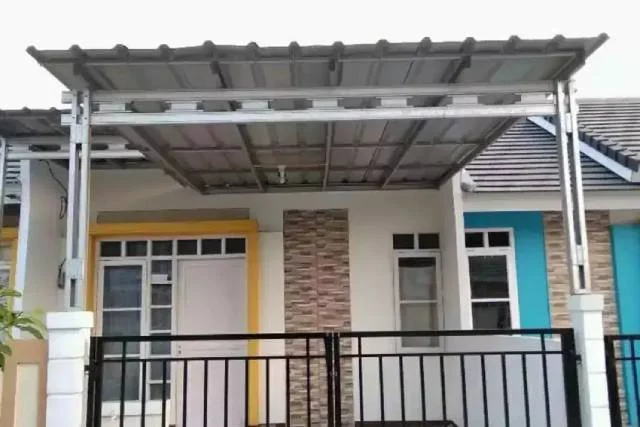 9 Gambar Kanopi Baja Ringan Atap Spandek yang Bagus