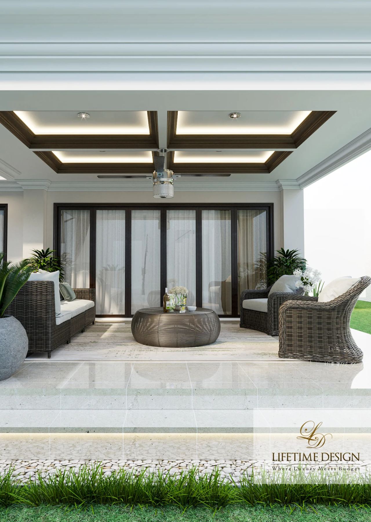 6 Model Plafon Gypsum Teras Depan yang Menarik dan Aesthetic