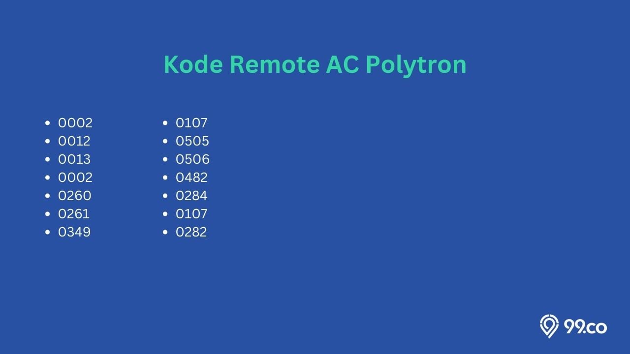 Daftar Kode Remot AC Polytron Terlengkap Disertai Cara Mengaturnya ...