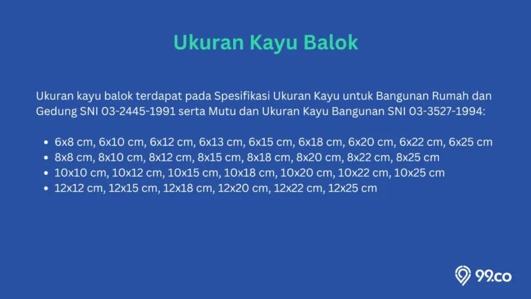Mengenal Ukuran Kayu Balok Menurut SNI (Tebal x Lebar), Cek Kisaran ...