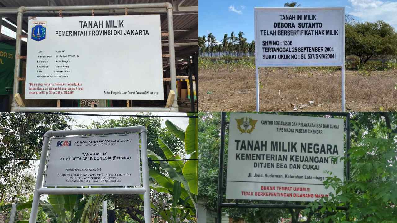 5 Contoh Plang Tanah Milik agar Terhindar dari Sengketa Lahan