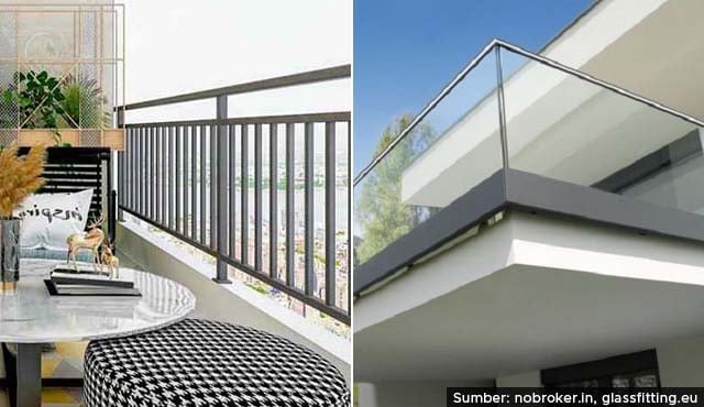 8 Inspirasi Desain Pagar Balkon Minimalis. Tampilannya Tidak Membosankan!