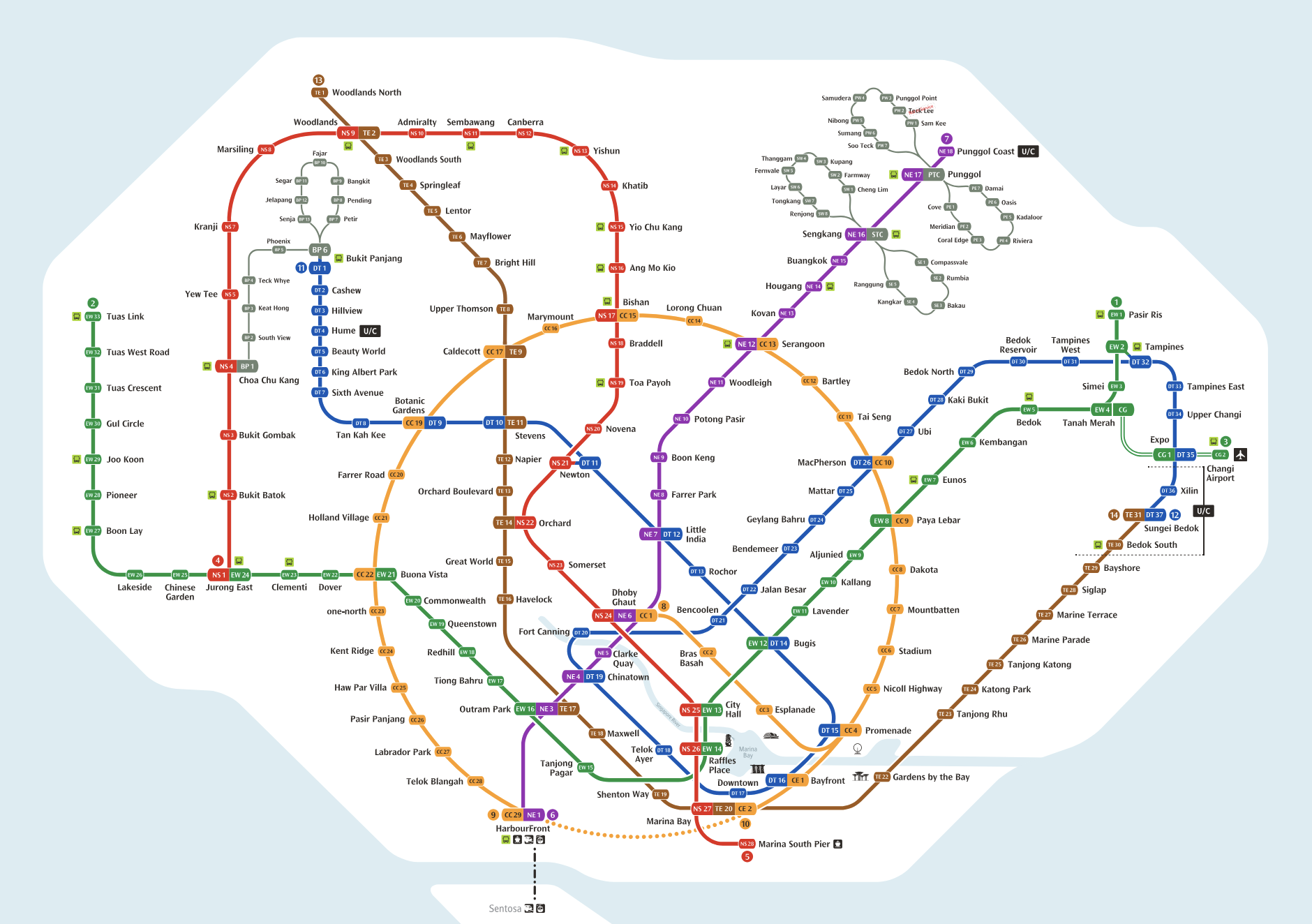 MRT Map Singapore, Download The Updated SG MRT Map 2025